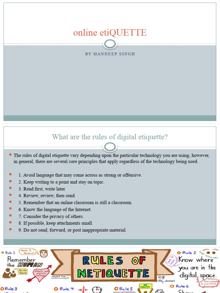 Digital Etiquette | PDF | Internet | Cyberspace