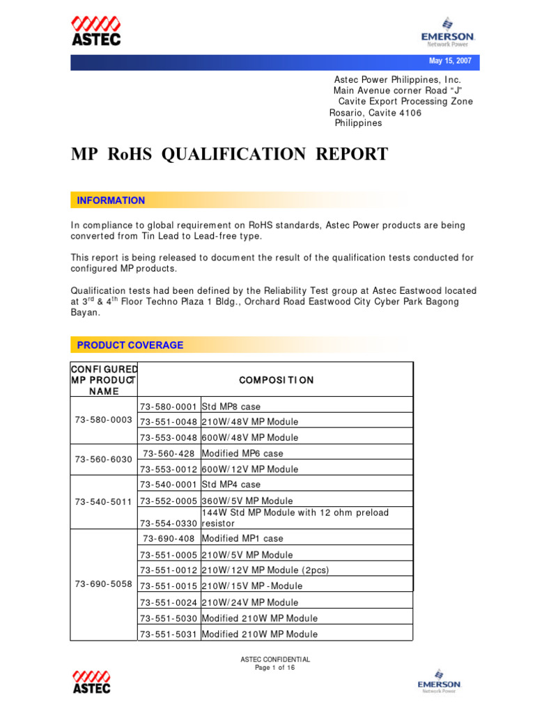 Astec Power | PDF | Electrical Engineering | Electricity
