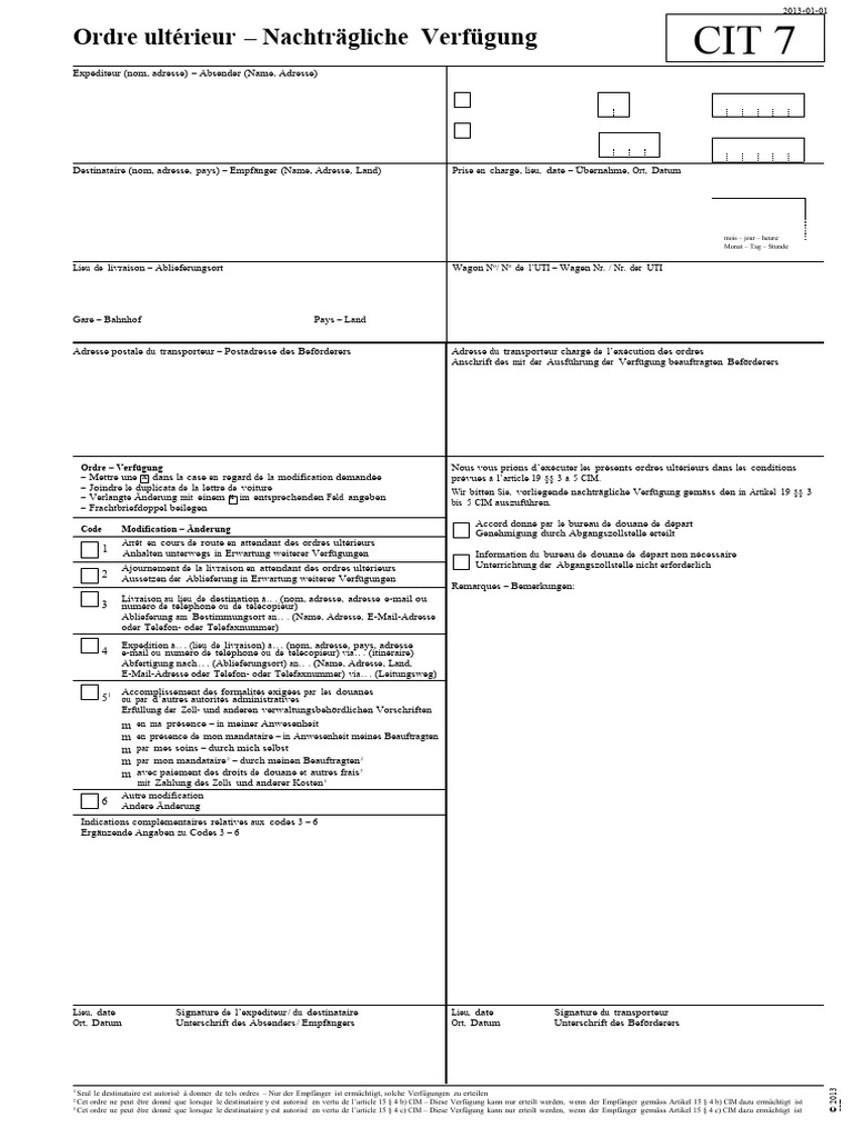 Ordre Ultérieur CIT 7 | PDF | Secteurs du service | Communication écrite