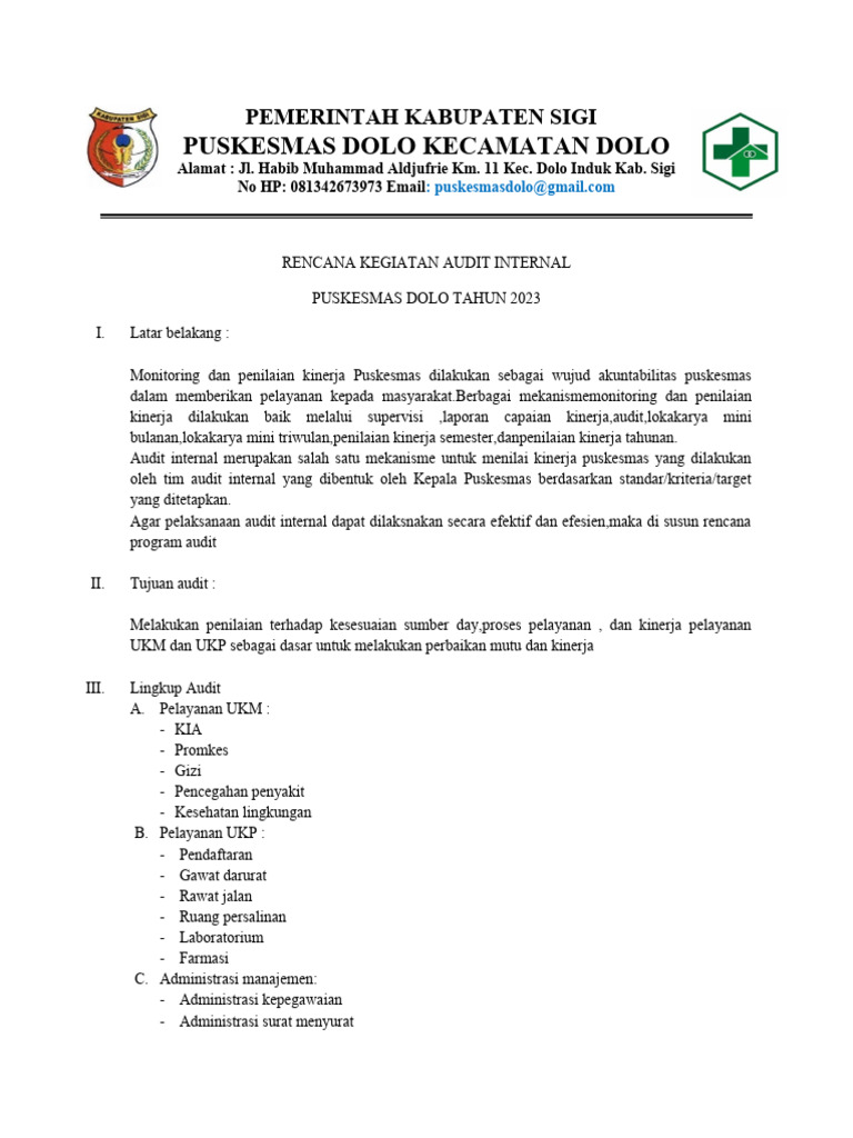 Form Rencana AUDIT | PDF | Bisnis