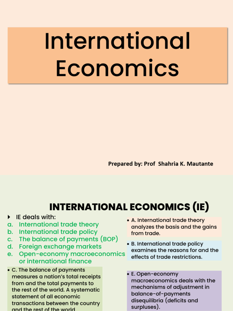 International Trade in Macroeconomics Additional Lecture On Lesson 14 ...