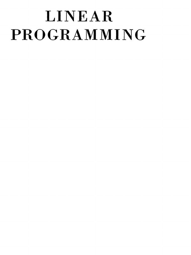 Hadley G. - Linear Programming | PDF Hadley G. - Linear Programming | PDF
