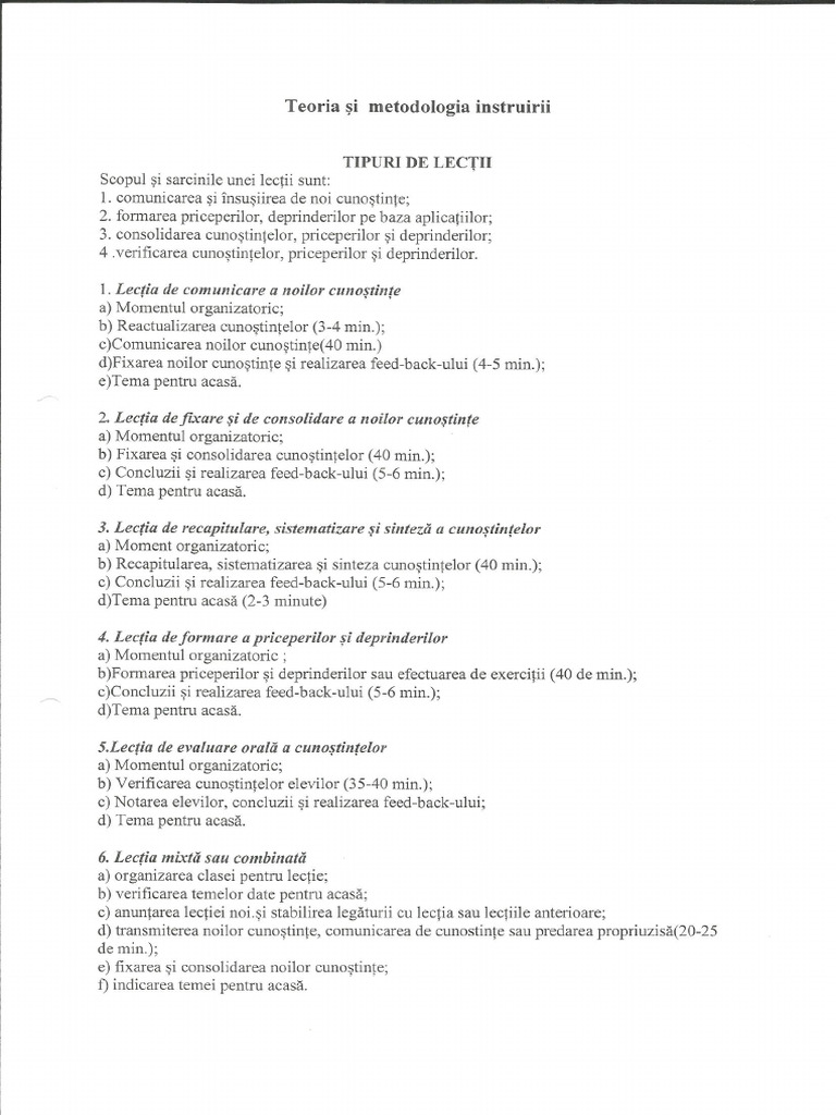 15.16.tipuri de Lectii | PDF