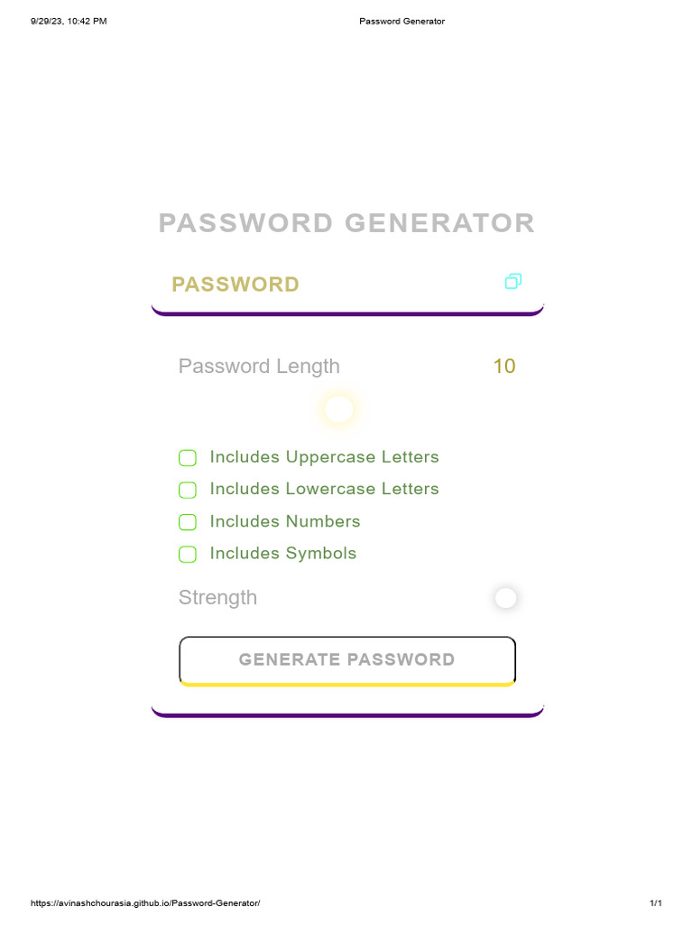 Secure Password Generator Tool | PDF