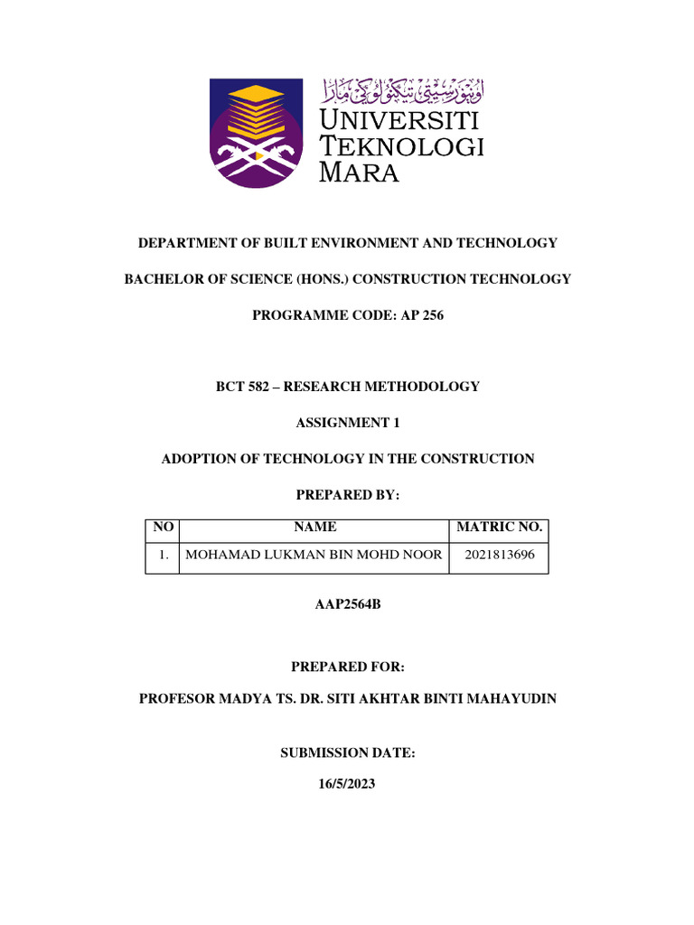 MOHAMAD LUKMAN BIN MOHD NOOR - BCT582 Report | PDF