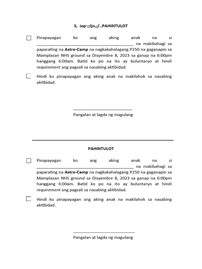 PAHINTULOT (1) | PDF