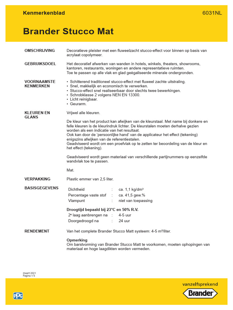 Brander Stucco Mat - 6031nl | PDF