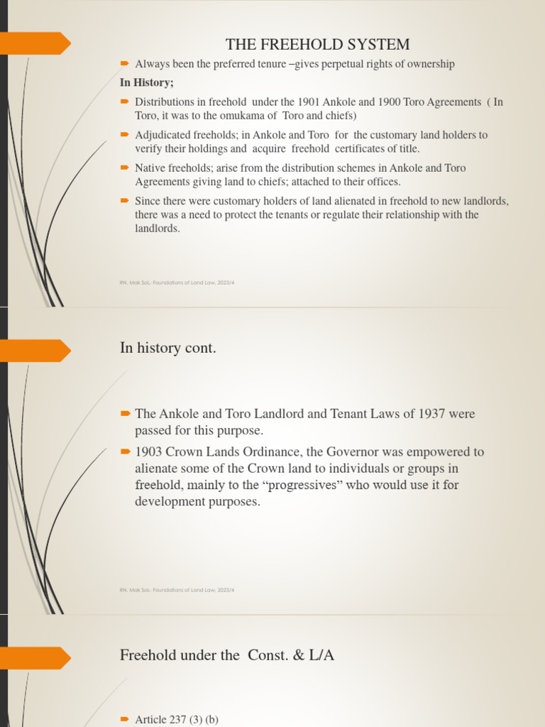 Freehold and Leasehold in Brief | PDF