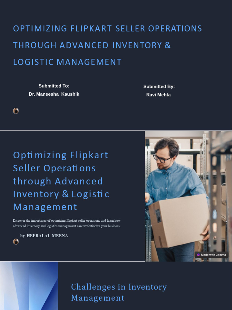 Optimizing Flipkart Seller Operations Through Advanced Inventory and ...
