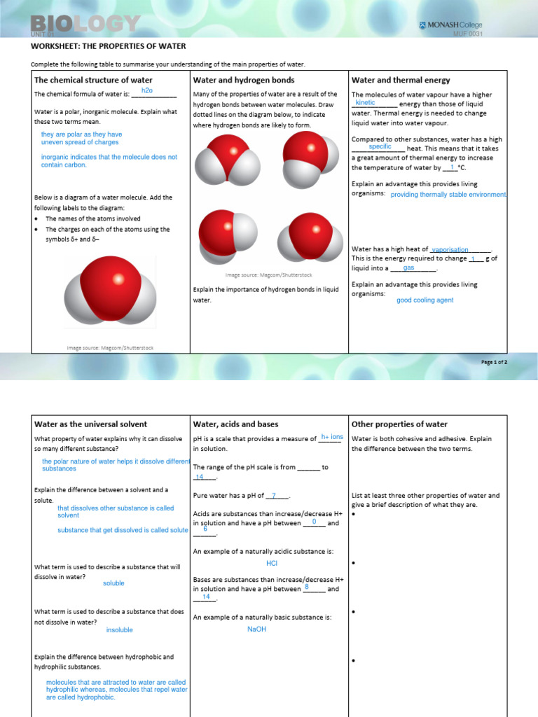 Properties of Water | PDF | Solvation | Properties Of Water