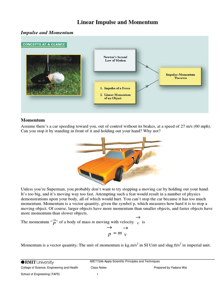 Dynamics (Linear Impulse and Momentum) | PDF | Momentum | Force