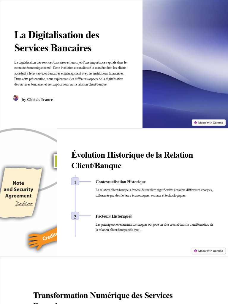 La Digitalisation Des Services Bancaires | PDF | Banques | la communication