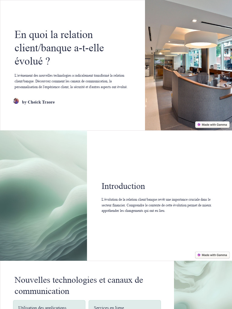 En-quoi-la-relation-clientbanque-a-t-elle-evolue | PDF | Banques | Sécurité