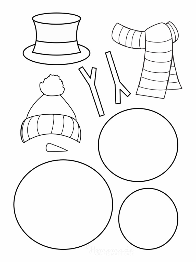 Snowman Template Build Your Own | PDF Snowman Template Build Your Own | PDF