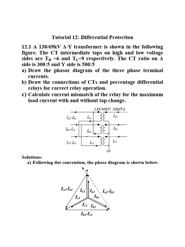 EE4533 Tutorial 11 Solutions PDF | PDF | Transformer | Manufactured Goods