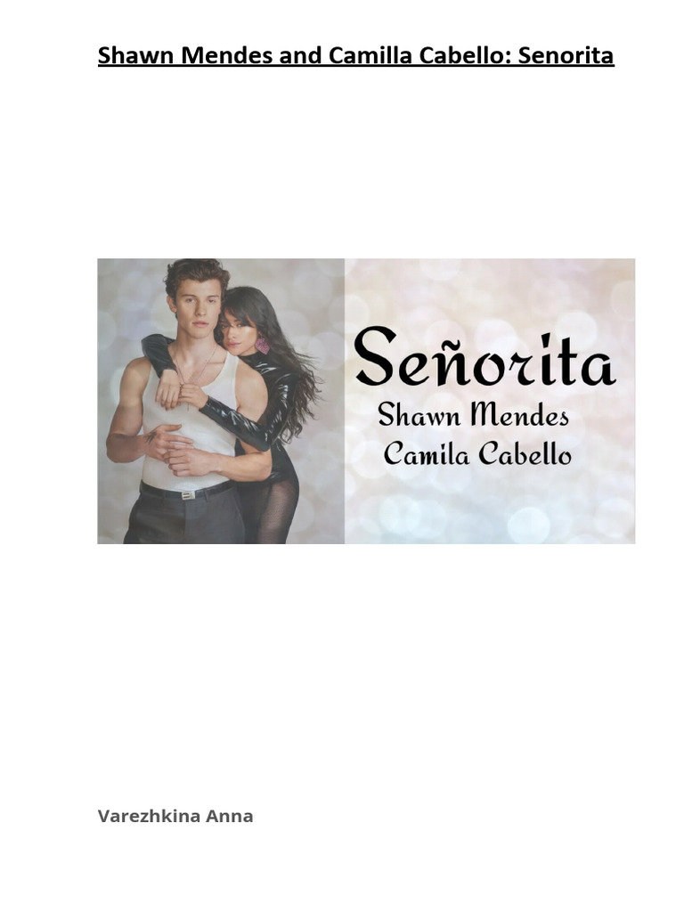 Shawn Mendes and Camilla Cabello Senorita | PDF | Songs Written | Song Recordings Produced