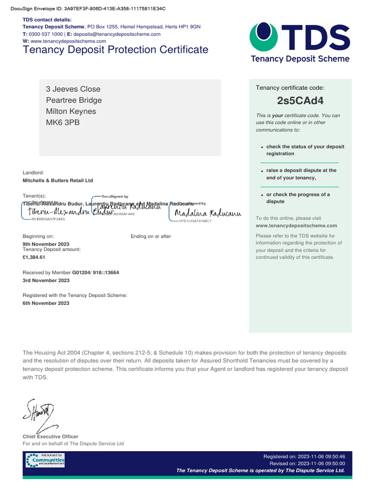 Tenancy Certificate - 2s5CAd4 | PDF | Leasehold Estate | Law And Economics