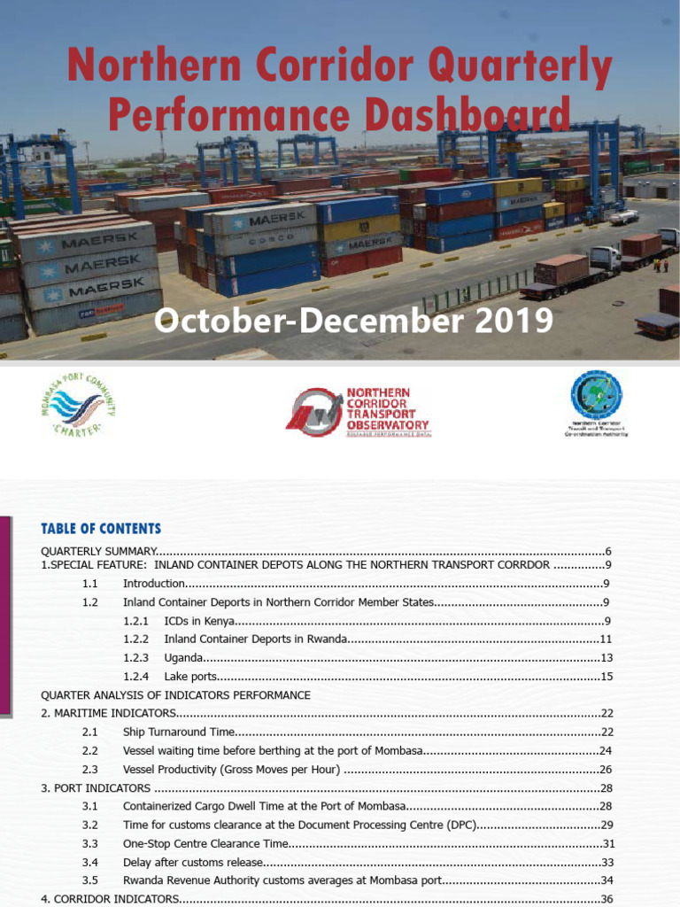 Northern Corridor Performance Report Q4 2019 | PDF | Port ...