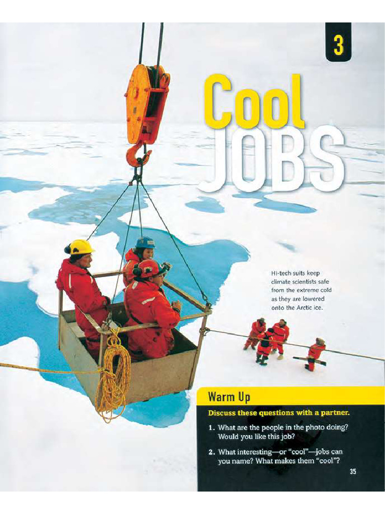 Cool Jobs Lesson Plan, Pre-Intermediate | PDF
