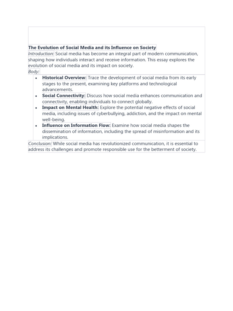 The Evolution of Social Media and Its Influence On Society | PDF