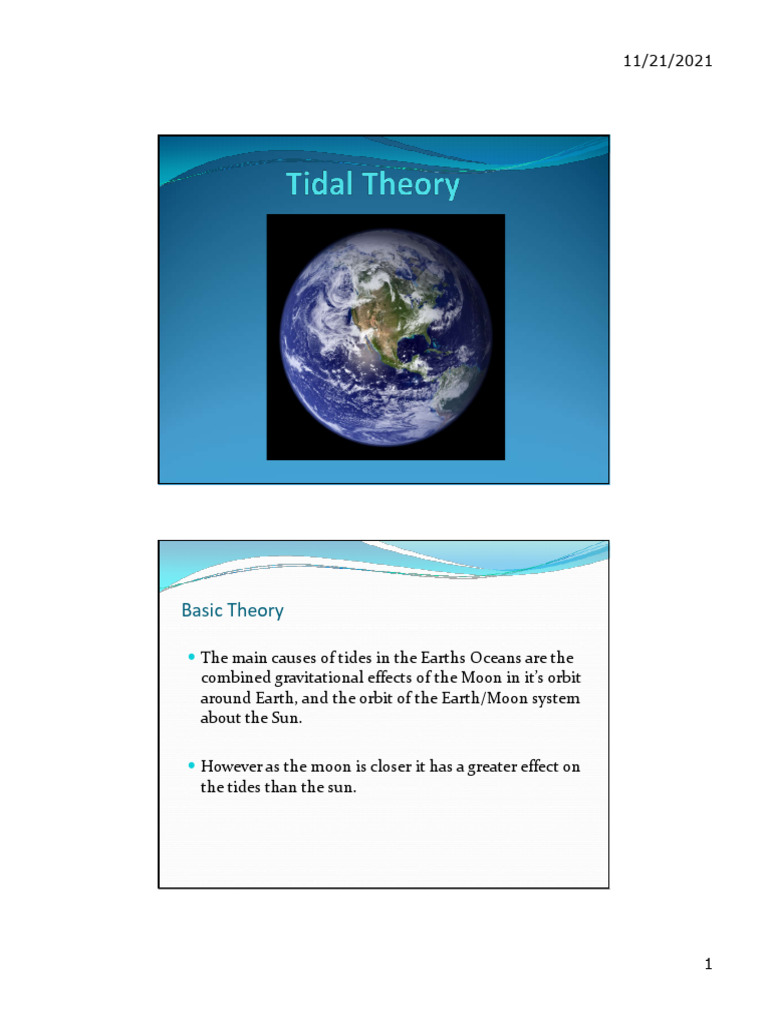 _1.Tides_Theory_v3 | PDF | Tide | Moon