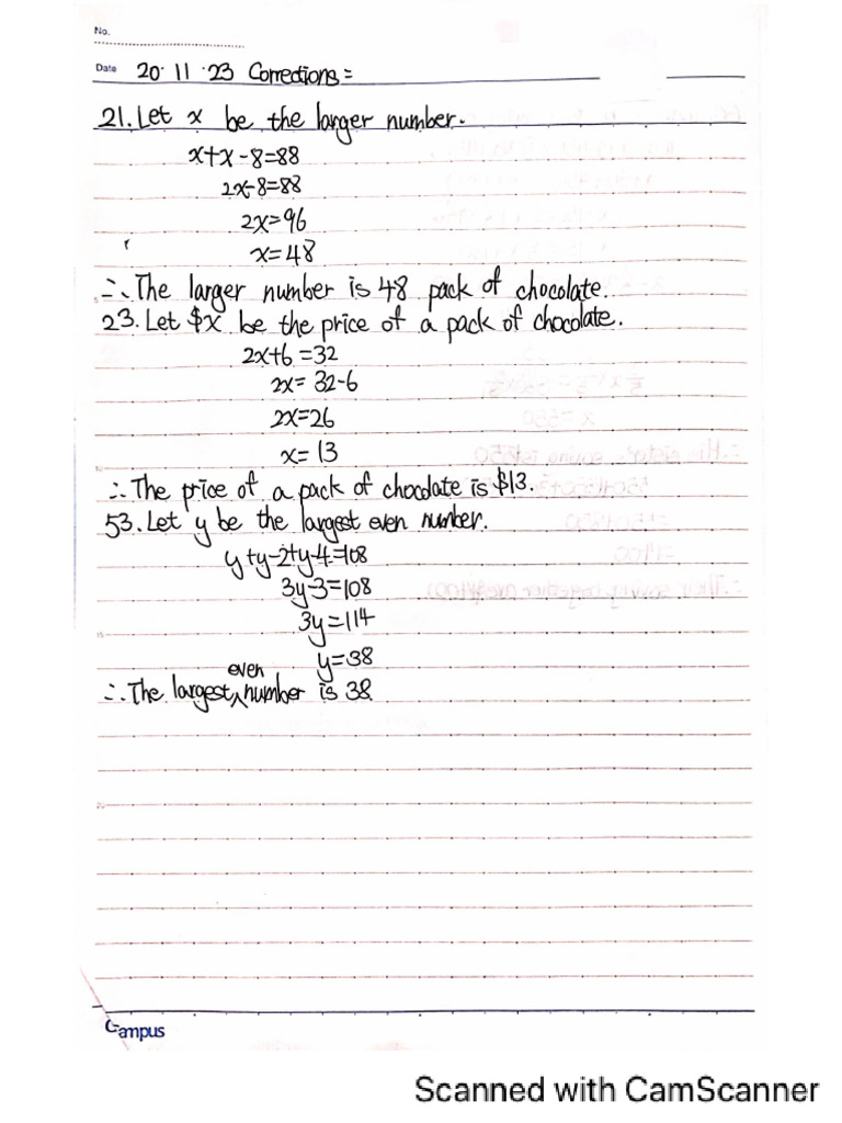 HWBK 2 Chapter 4 Corrections | PDF