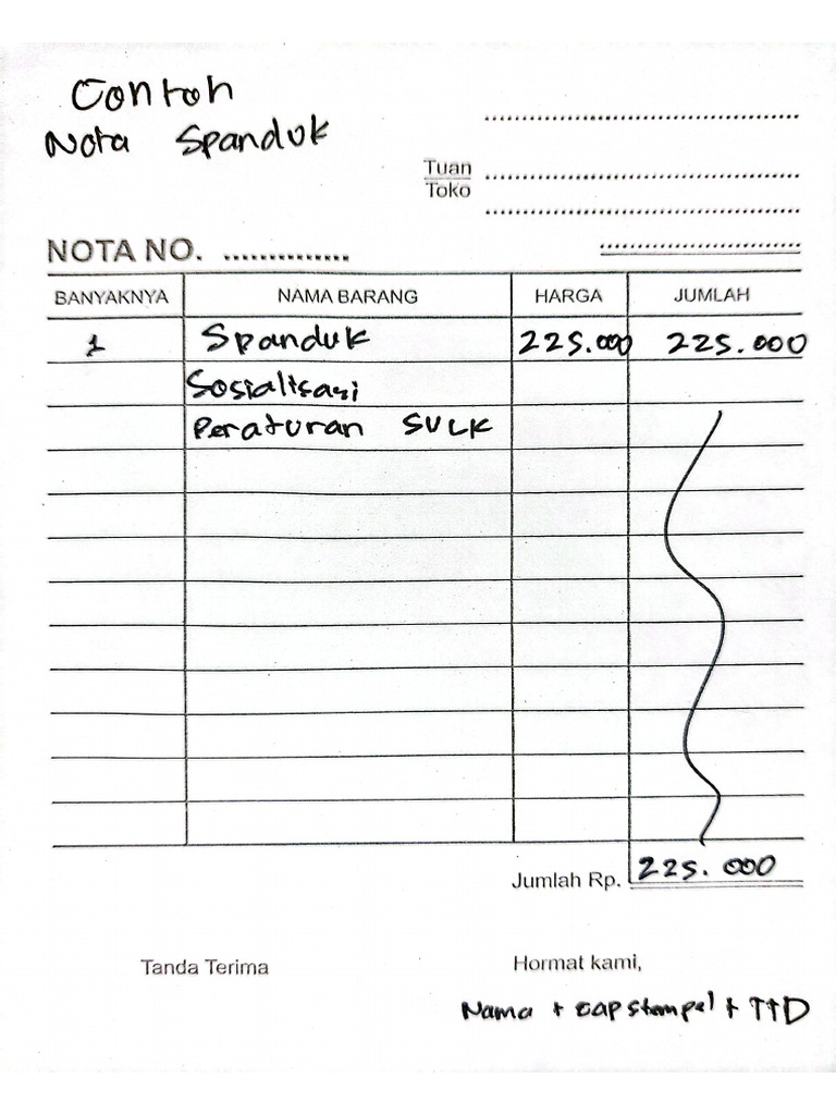 nota spanduk | PDF