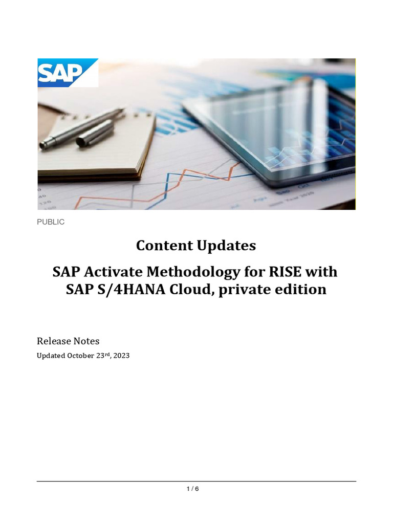 RISE With SAP S4HANA Cloud Private Edition Release Notes | PDF | Cloud ...