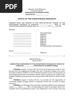 Resolution On The Appointment of Barangay Health Worker | PDF | Justice ...