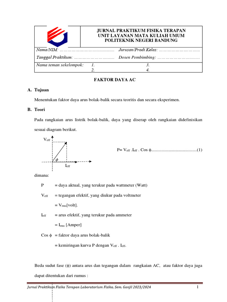 Faktor Daya Ganjil 23-24 | PDF | Sains & Matematika