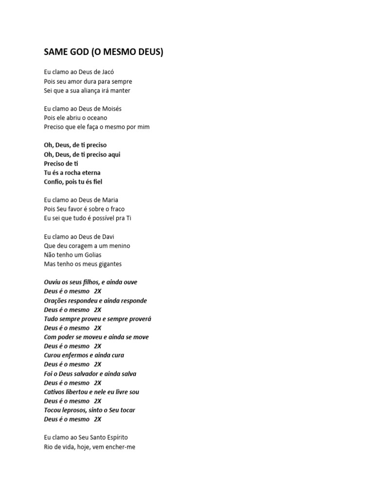 Same-God Letra | PDF