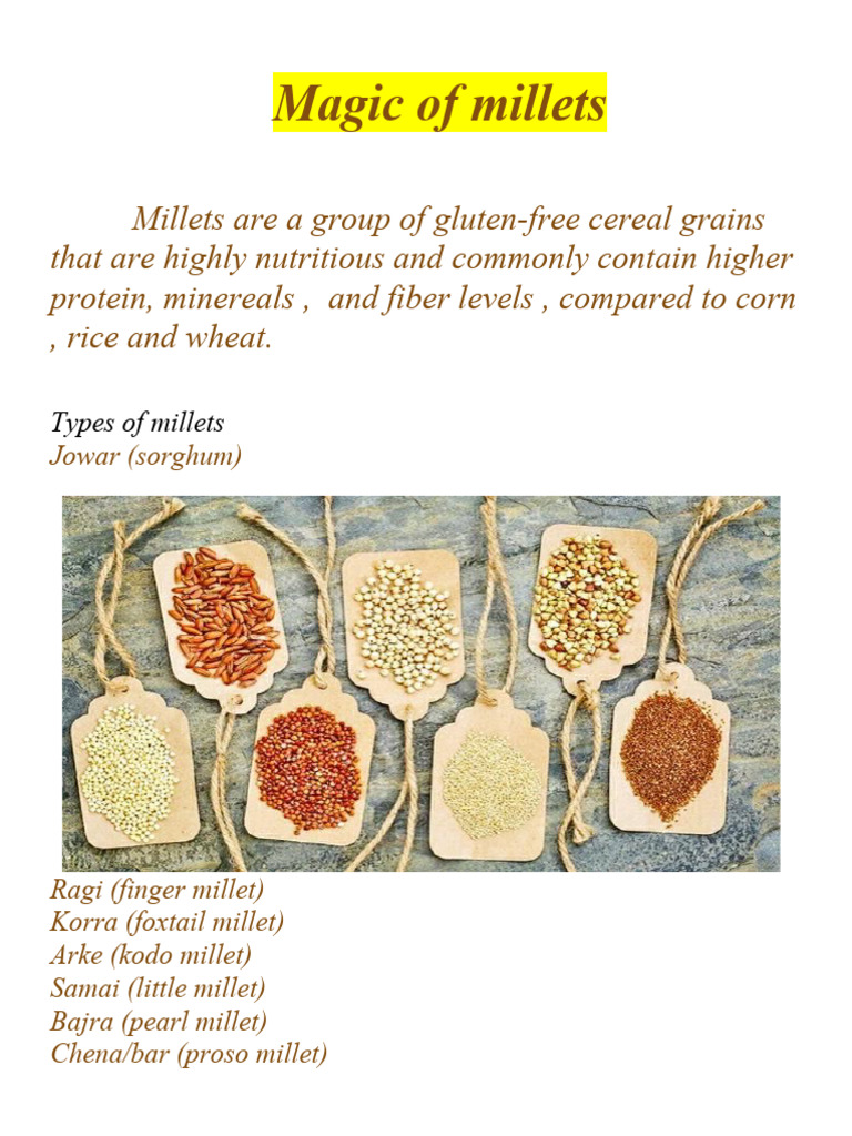 Nutritional Benefits of Millets | PDF