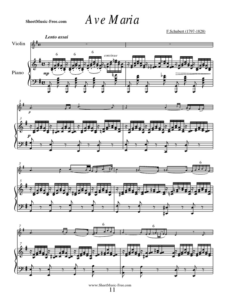 Ave Maria Sheet Music Schubert | PDF
