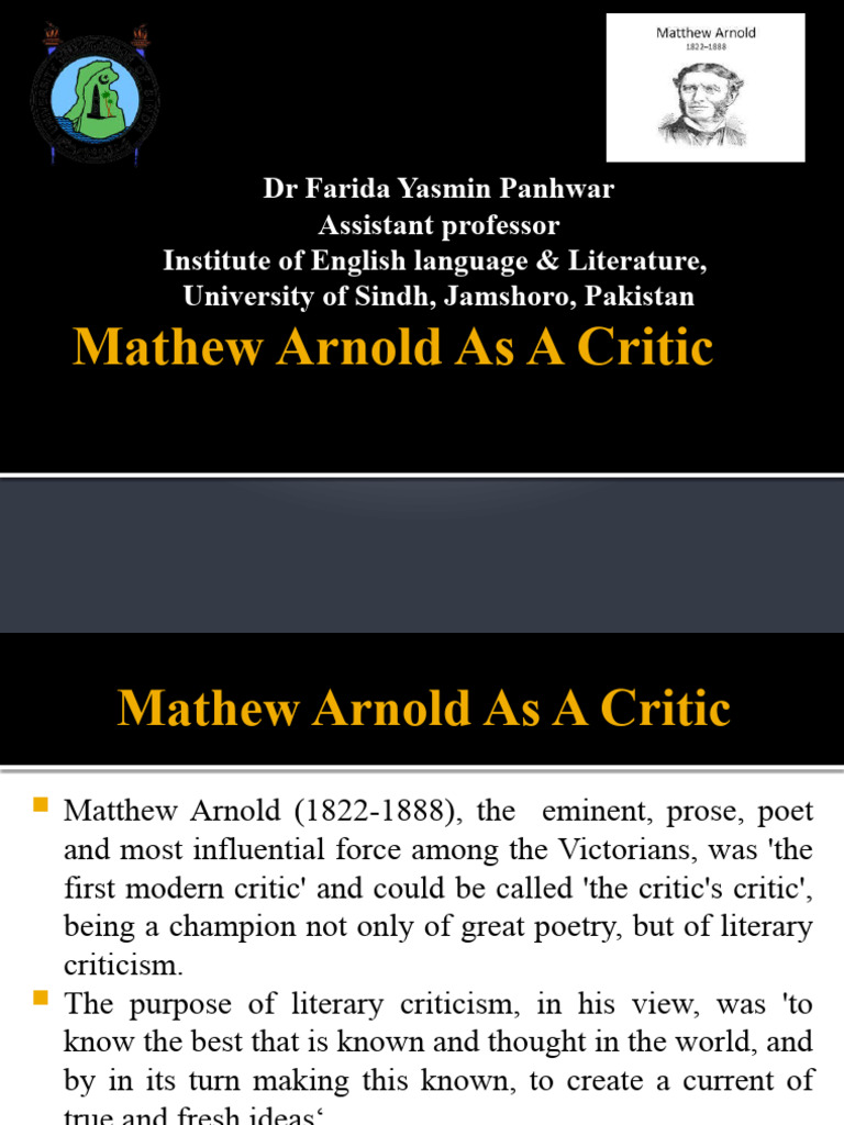 Mathew Arnold As A Critic | PDF | Poetry