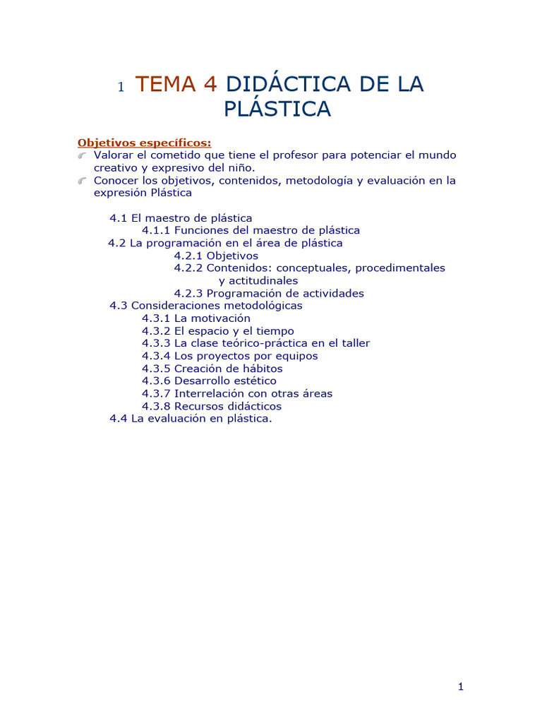 Didactica de La Plastica | PDF | Evaluación | Aprendizaje