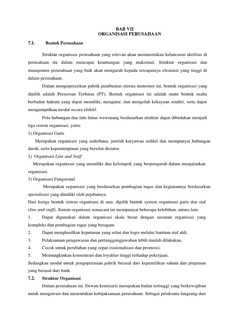 Struktur Organisasi Perusahaan | PDF | Karier & Perkembangan