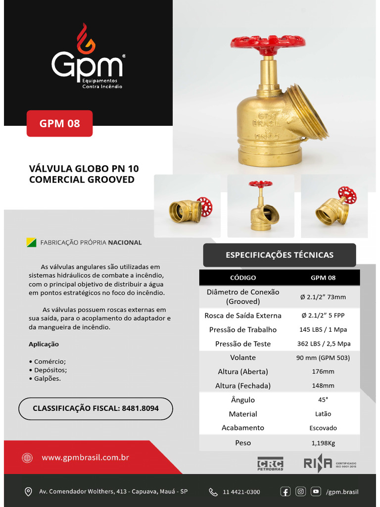 Válvula Globo - GPM | PDF