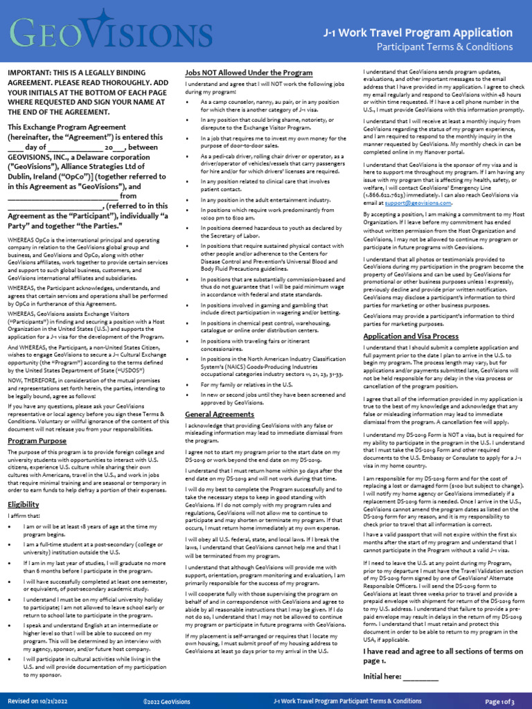 Geovisions Terms and Conditions | PDF