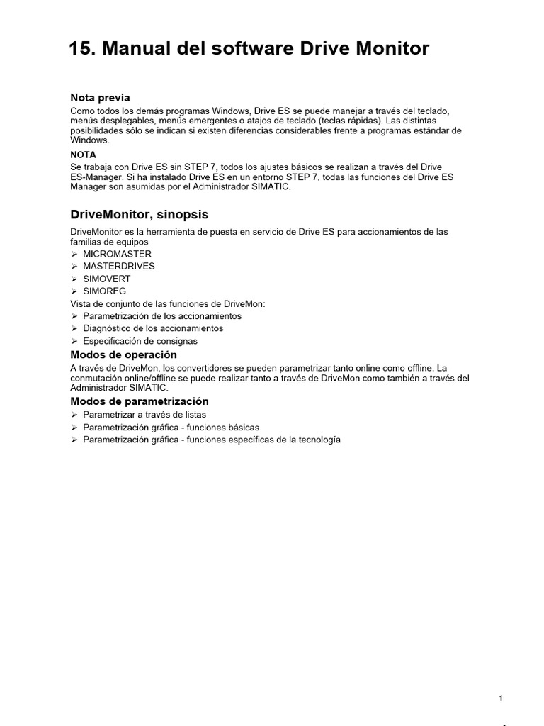 15 MM Manual Drive Monitor | Descargar gratis PDF | Ventana ...