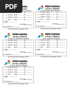 Contoh Nota Manual SPBU Pertamina | PDF