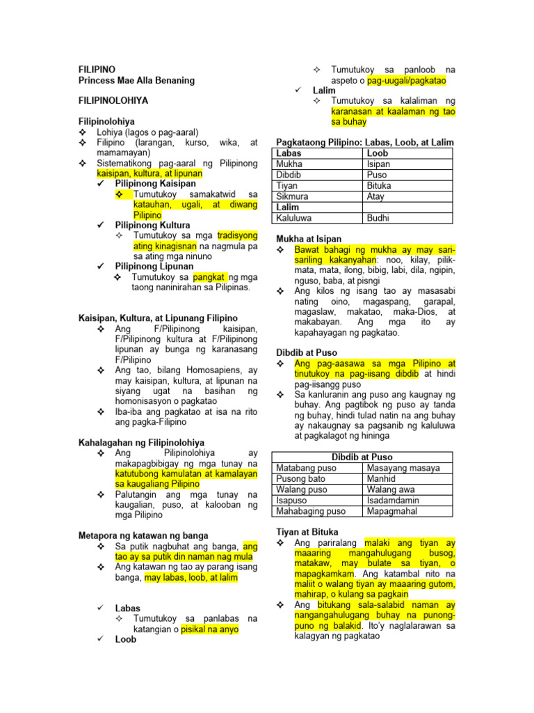 Fil - Aralin 1 | PDF