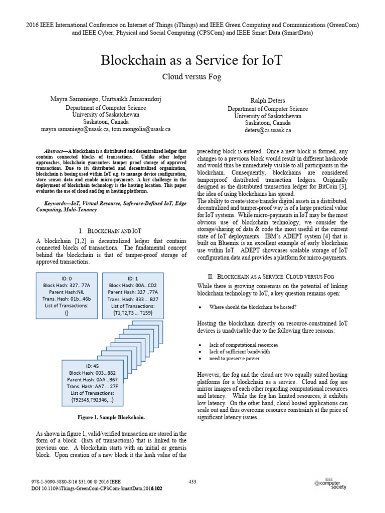 Blockchain Hosting: Cloud vs Fog | PDF | Internet Of Things | Cloud Computing
