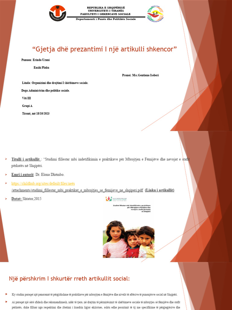 Ee Organizim Dhe Drejtim I Sherbmeve Sociale | PDF