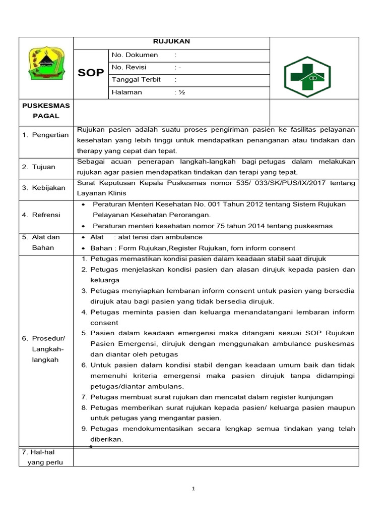 3.7.1.2 Sop Rujukan | PDF