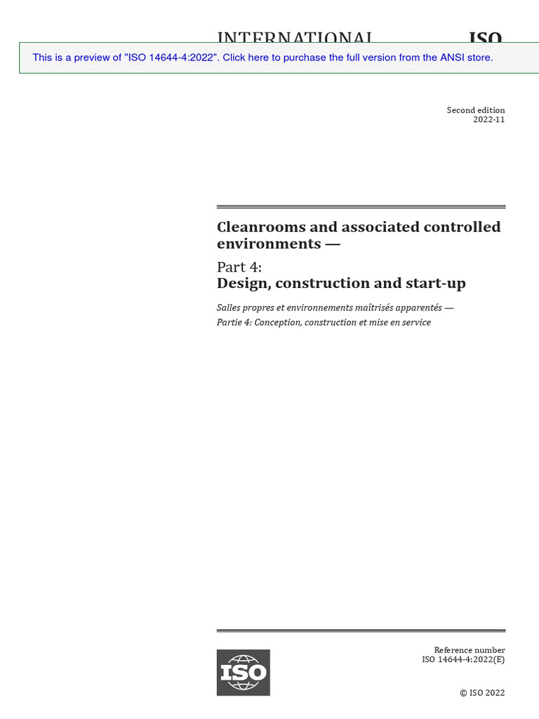 preview_ISO+14644-4-2022 | PDF | International Organization For Standardization | International ...