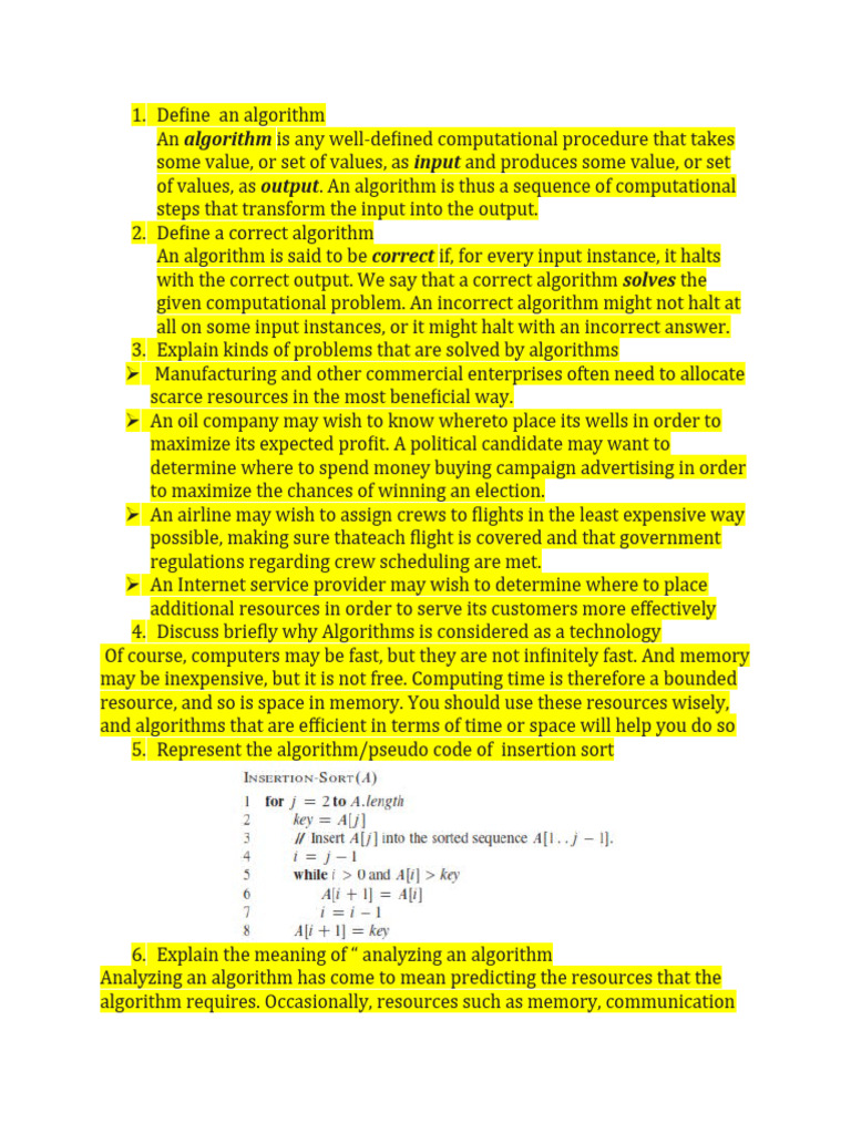 Algorith And Data Structure Revision 1 Pdf Algorithms Theoretical Computer Science 4918