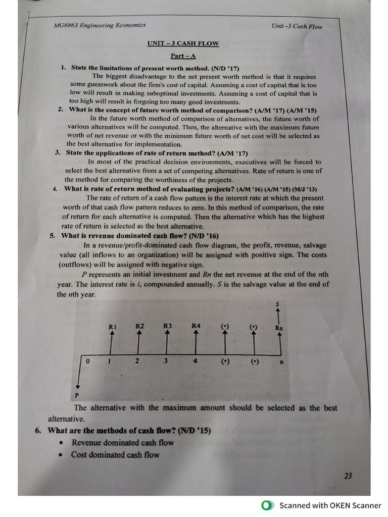 Unit - 3 Cash Flow (EE&FM) | PDF