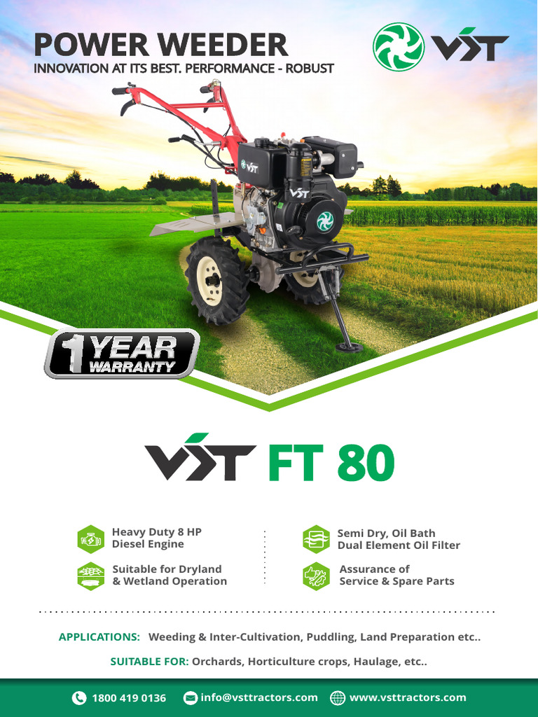 VST FT 80 Power Weeder | PDF | Semi Trailer Truck | Gear