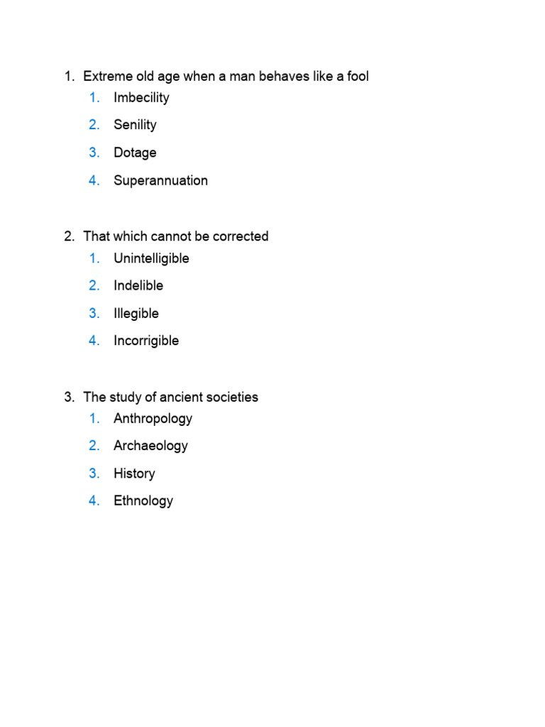 One Word Substitutions Guide | PDF