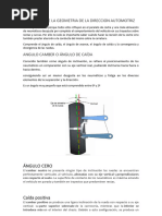 Camber, Caster y Convergencia Automotriz | PDF | Direccion | Neumático